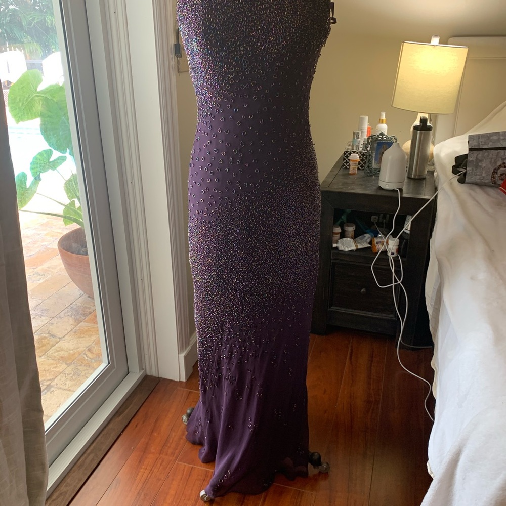 Beautiful Sue Wong Silk Beaded Gown - Gem